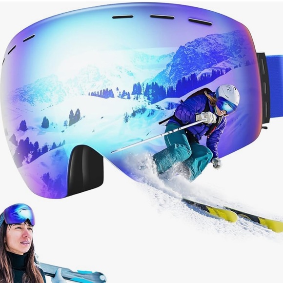 Accessories | Nwt Ski Goggles Large Spherical Anti Fogframeless ...